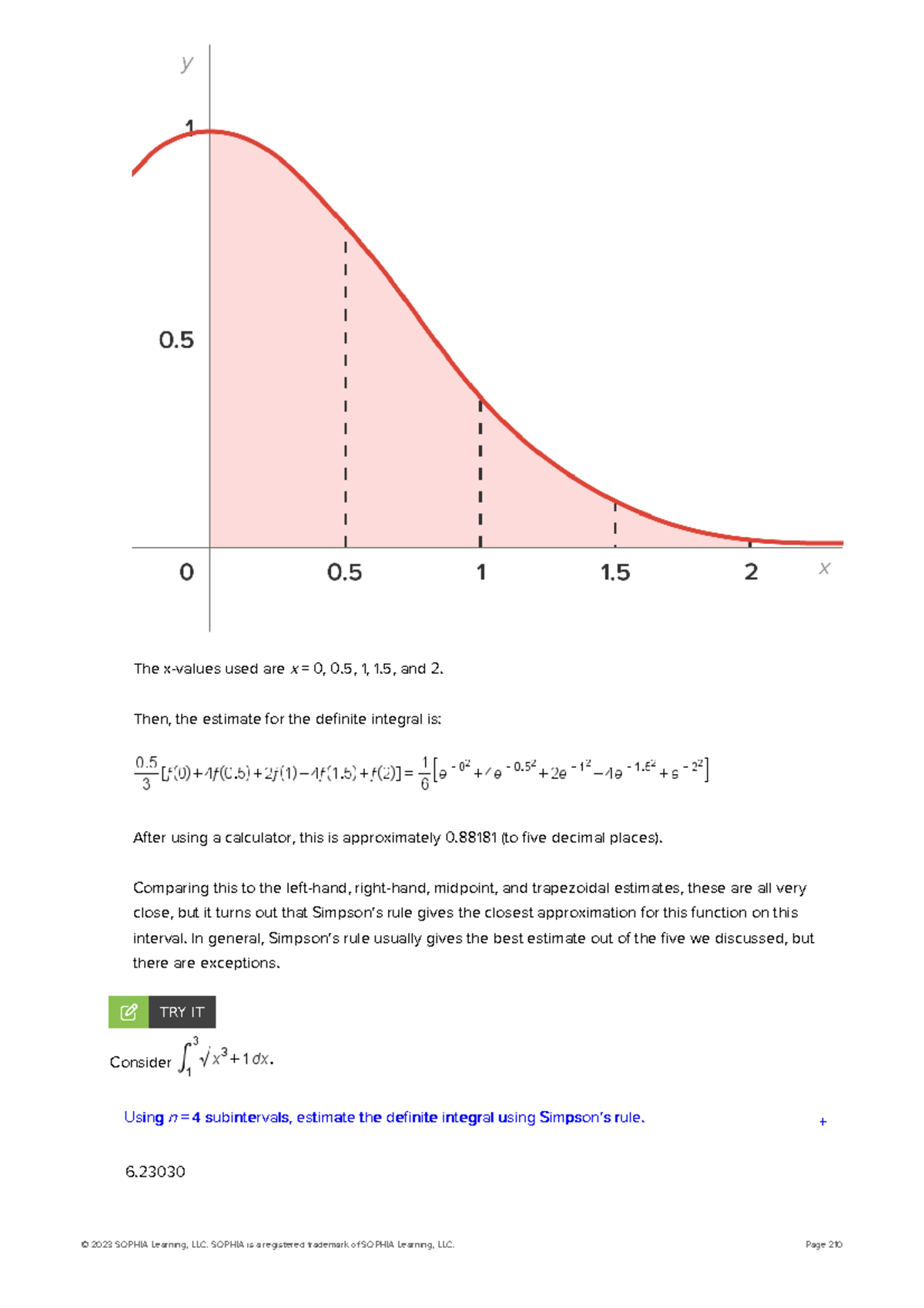 Calculus I unit-5-tutorials PDF10 - The x-values used are x = 0, 0, 1, 1, and 2. Then, the ...