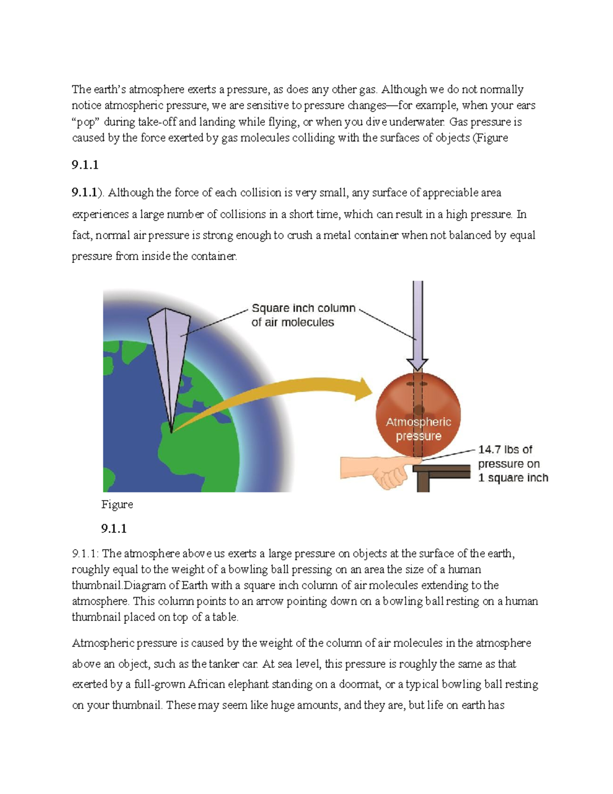 Chem 101 Lecture 35 Gas Pressure - The earth’s atmosphere exerts a ...