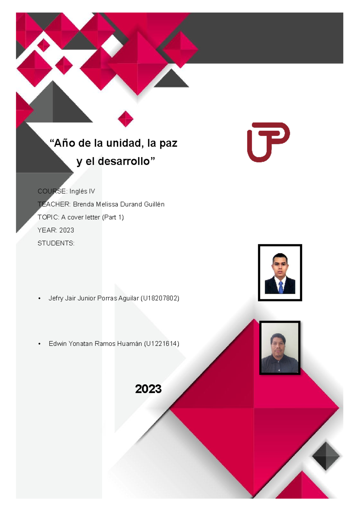 Ramos Edwin Porras Jefry Week17 - Ingles IV - “Año de la unidad, la paz ...