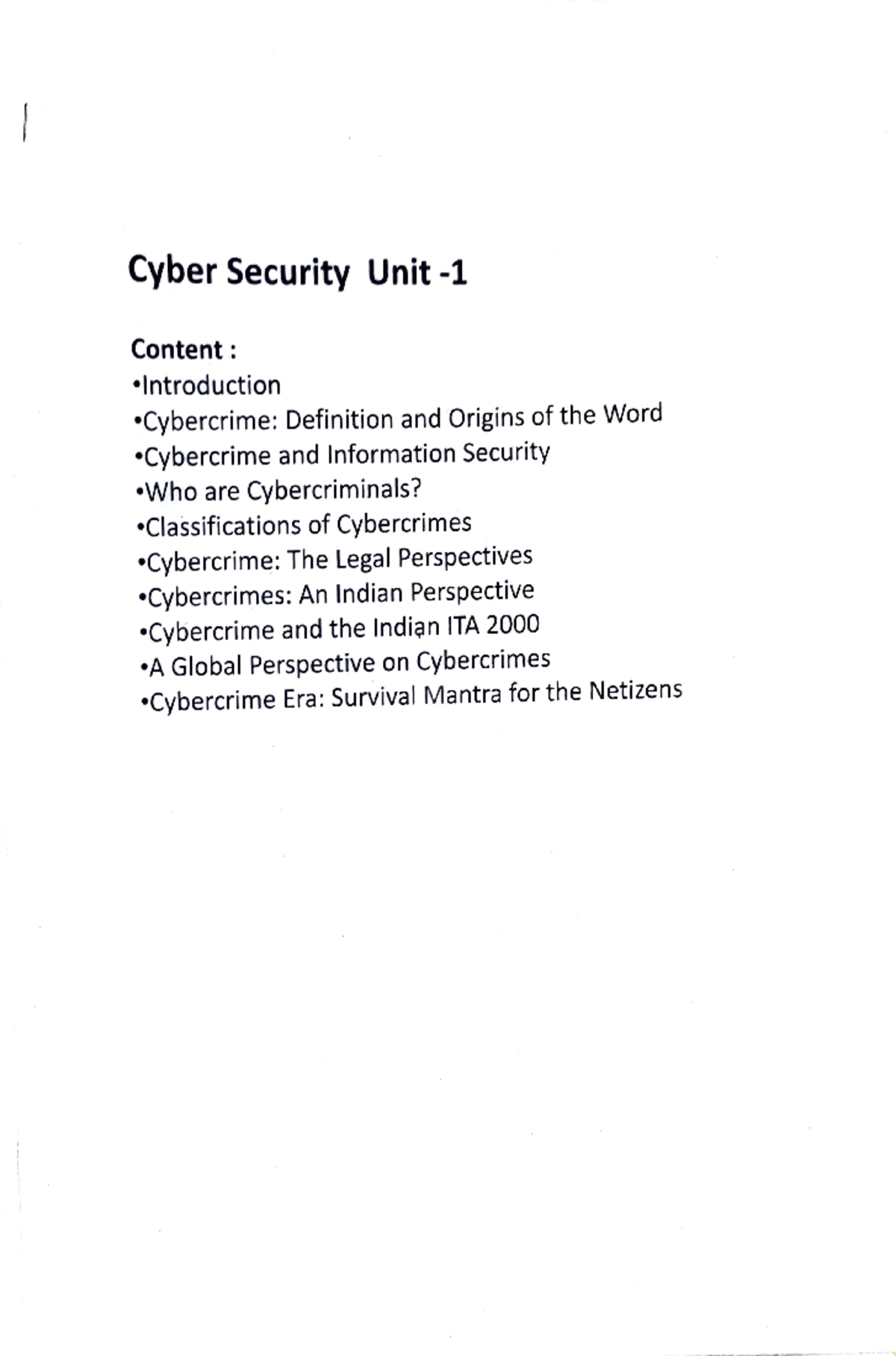 Cyber security notes - Studocu