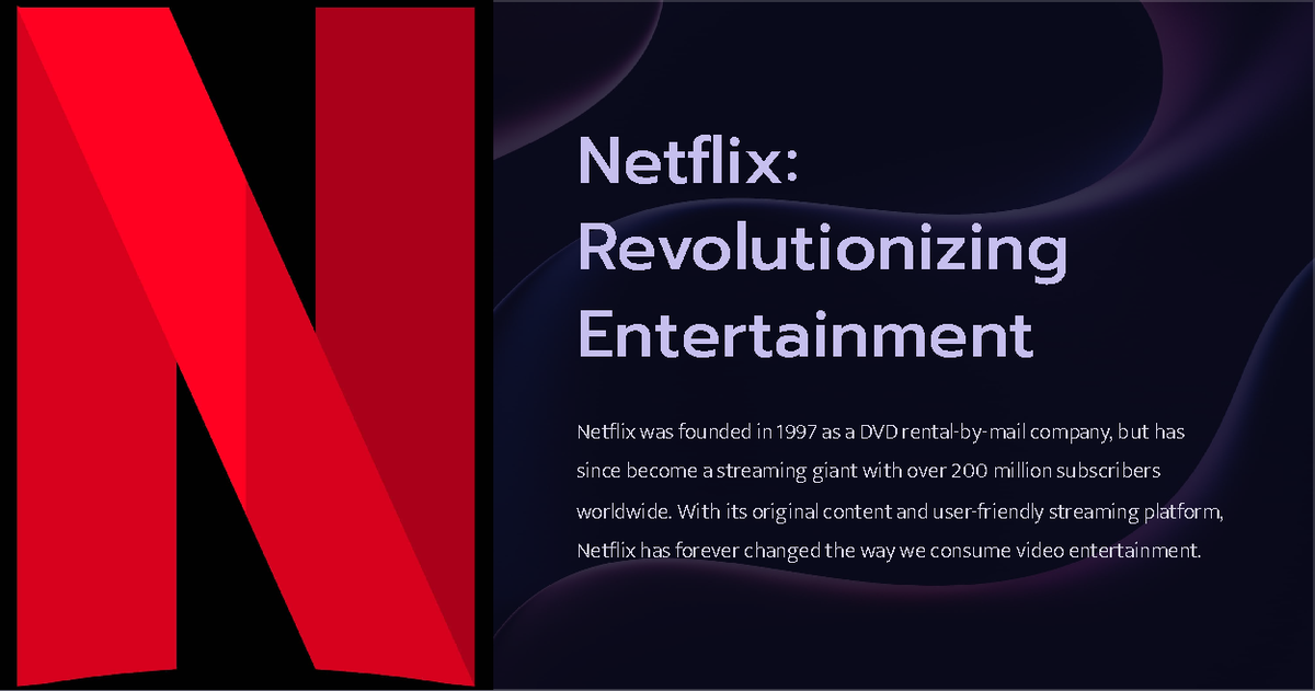 Netflix - asfafsaf - Netflix: Revolutionizing Entertainment Netflix was ...