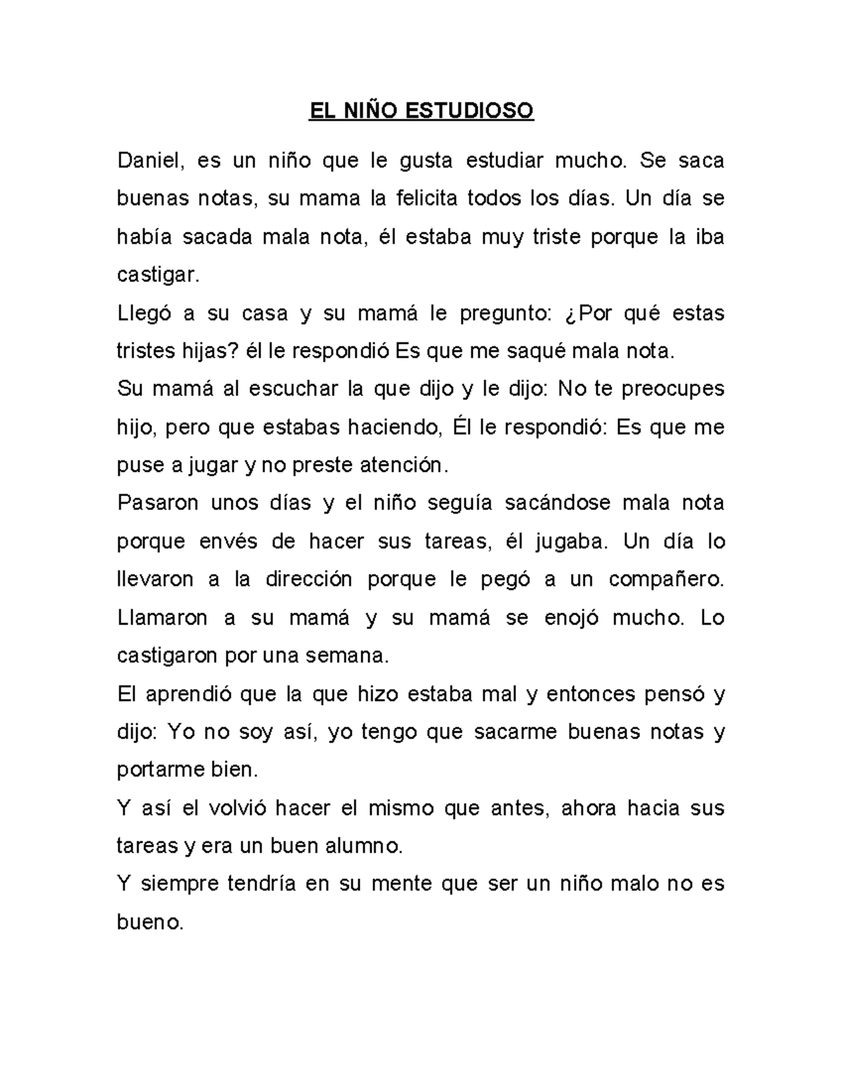EL NIÑO Estudioso - EL NIÑO ESTUDIOSO Daniel, es un niño que le gusta ...