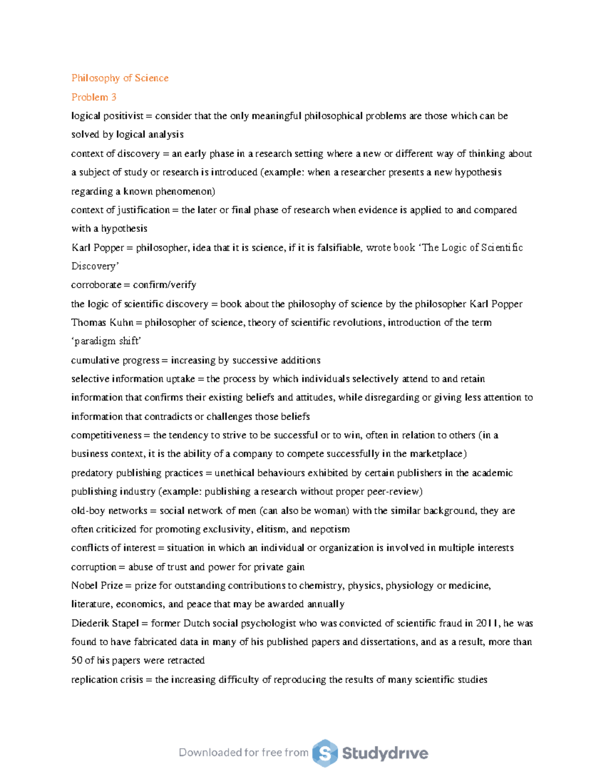 Philosophy of Science Tutorial 3, Problem 3 - Philosophy of Science ...