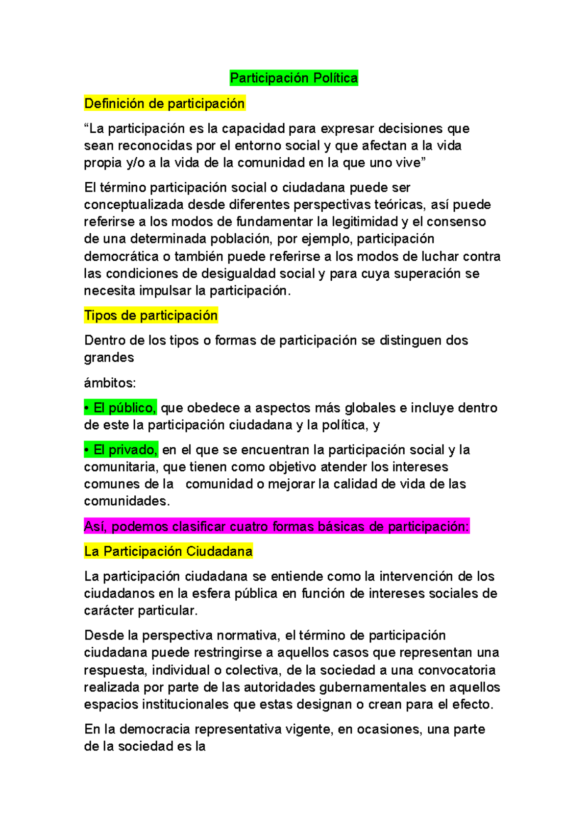 Participación Política - Participación Política Definición de ...