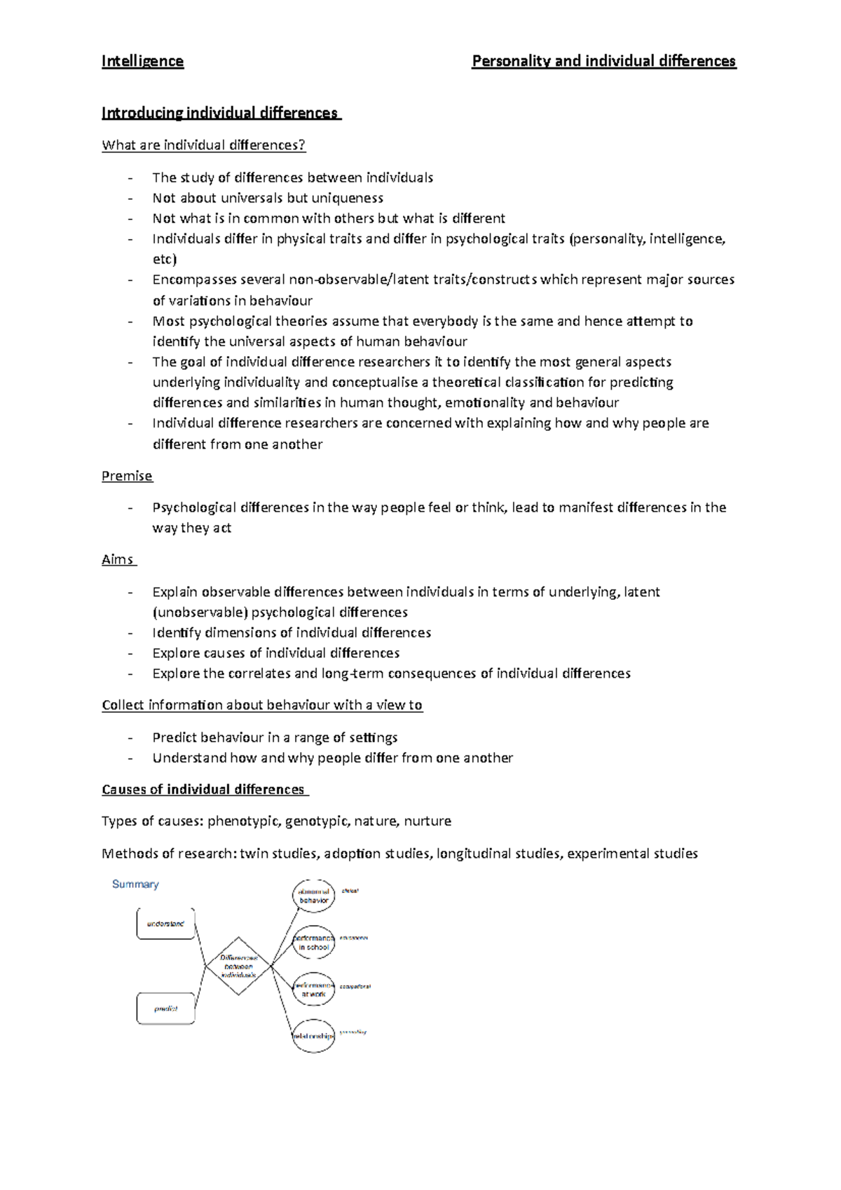 Personality and individual differences - intelligence - Introducing ...