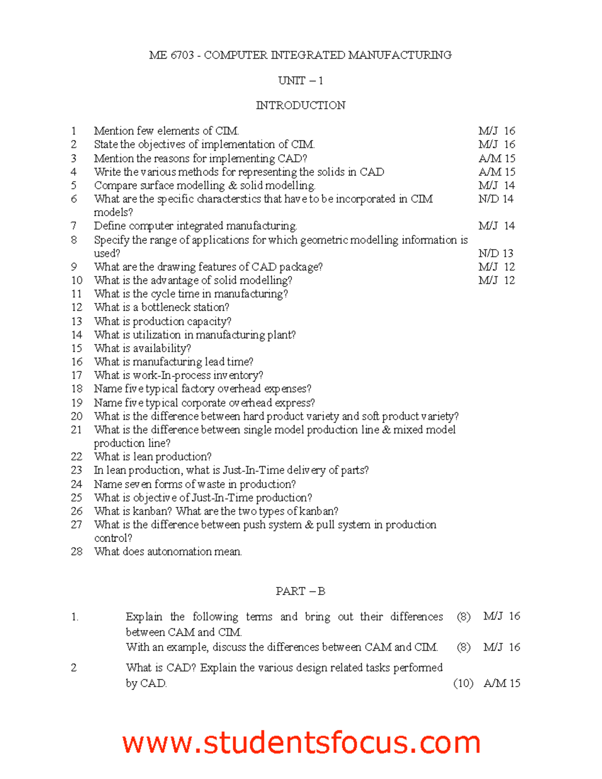 ME6703 qb 2013 regulation question bank - Fatima Michael College of ...