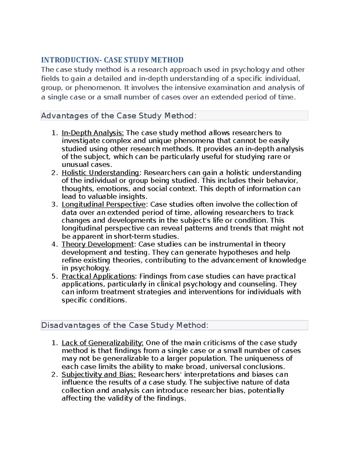 Ripsyyycasestudy - casestudy - INTRODUCTION- CASE STUDY METHOD The case ...