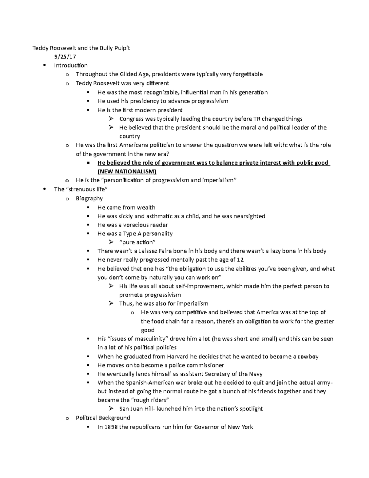 Week 6 Day 1- Teddy Roosevelt's Bully Pulpit 1 - Teddy Roosevelt and ...