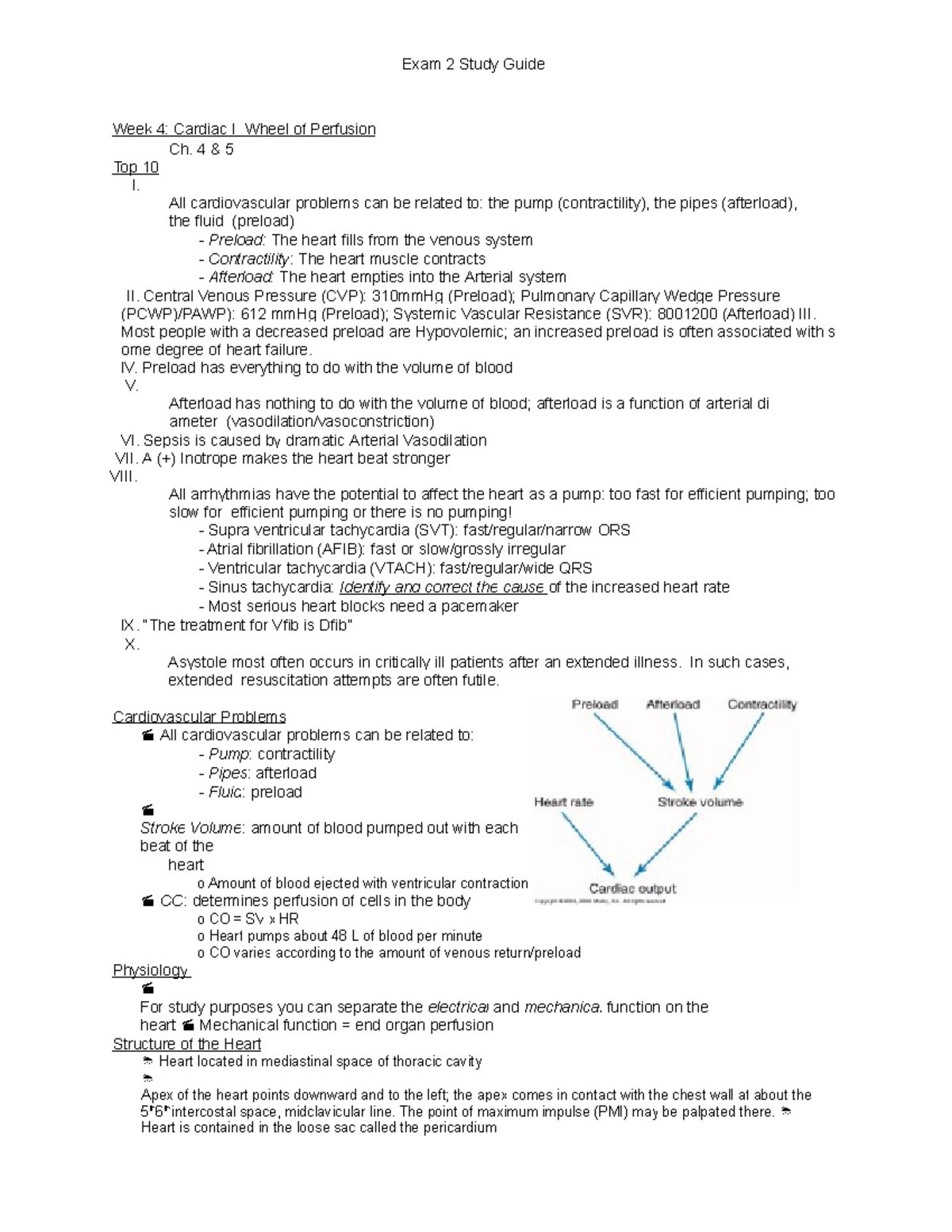 N460 Exam 2 Study Guide - Lecture notes - Exam 2 Study Guide Week 4 ...