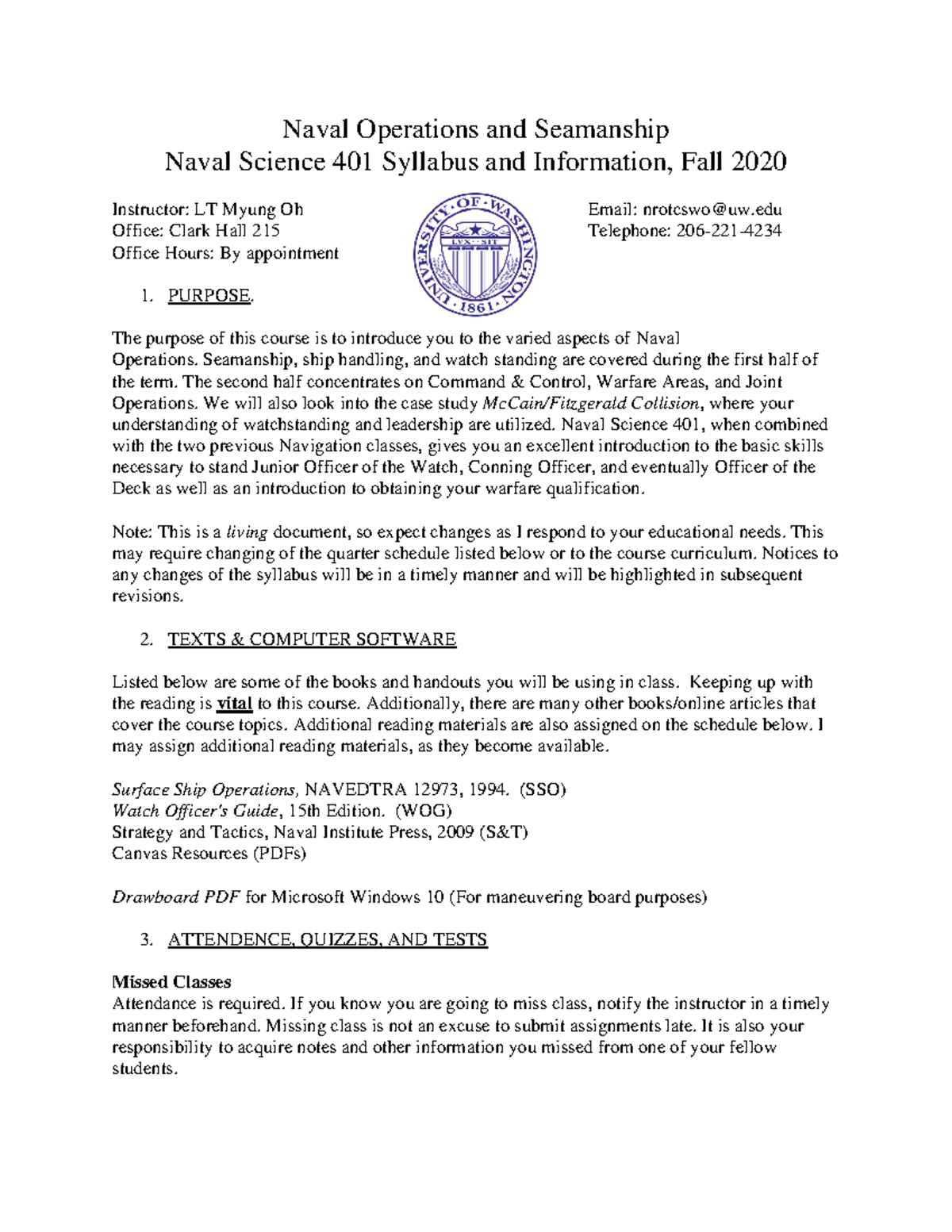 401 Syllabus - Part 2 - Warning: TT: undefined function: 32 Naval Operations and Seamanship ...