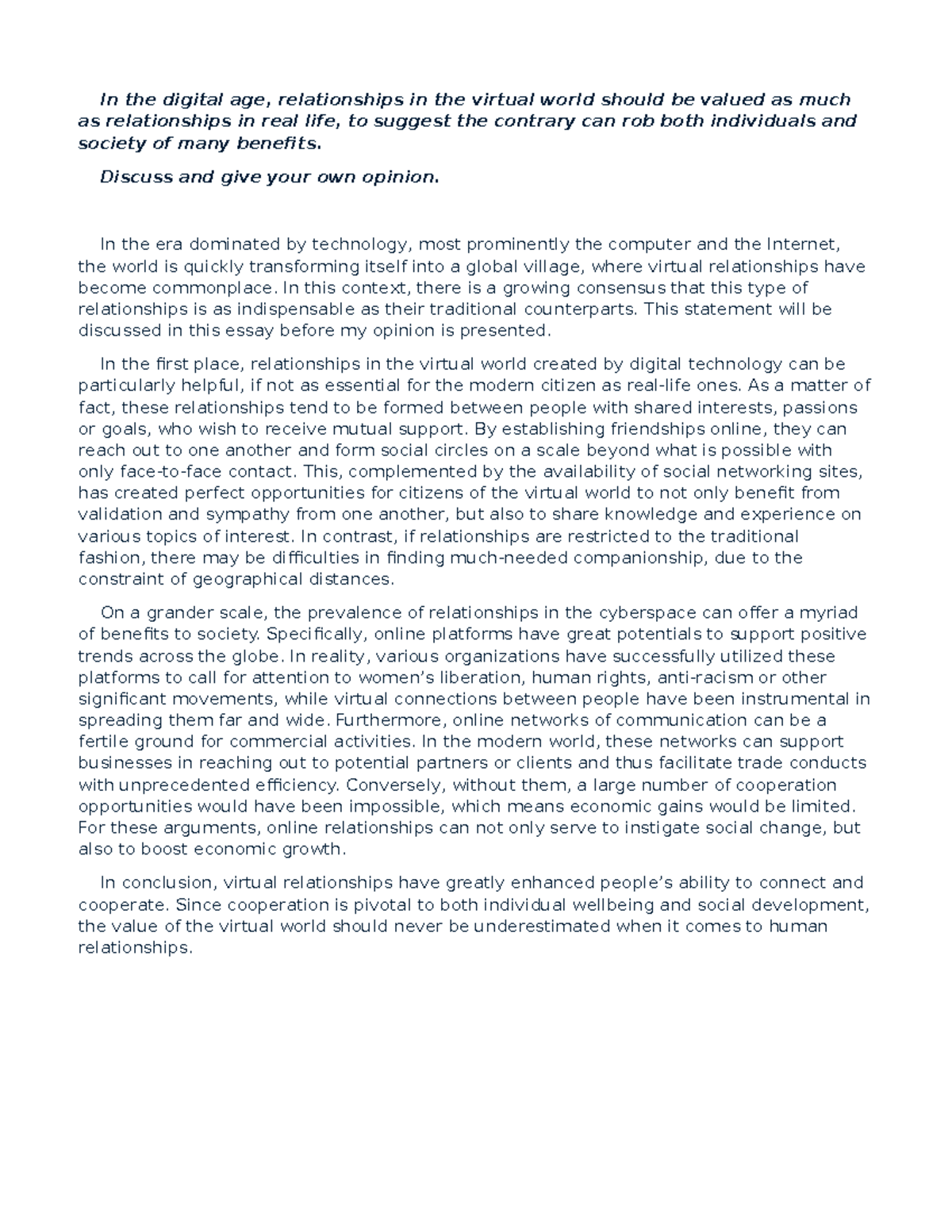 Virtual VS REAL LIFE Relationships - In the digital age, relationships ...