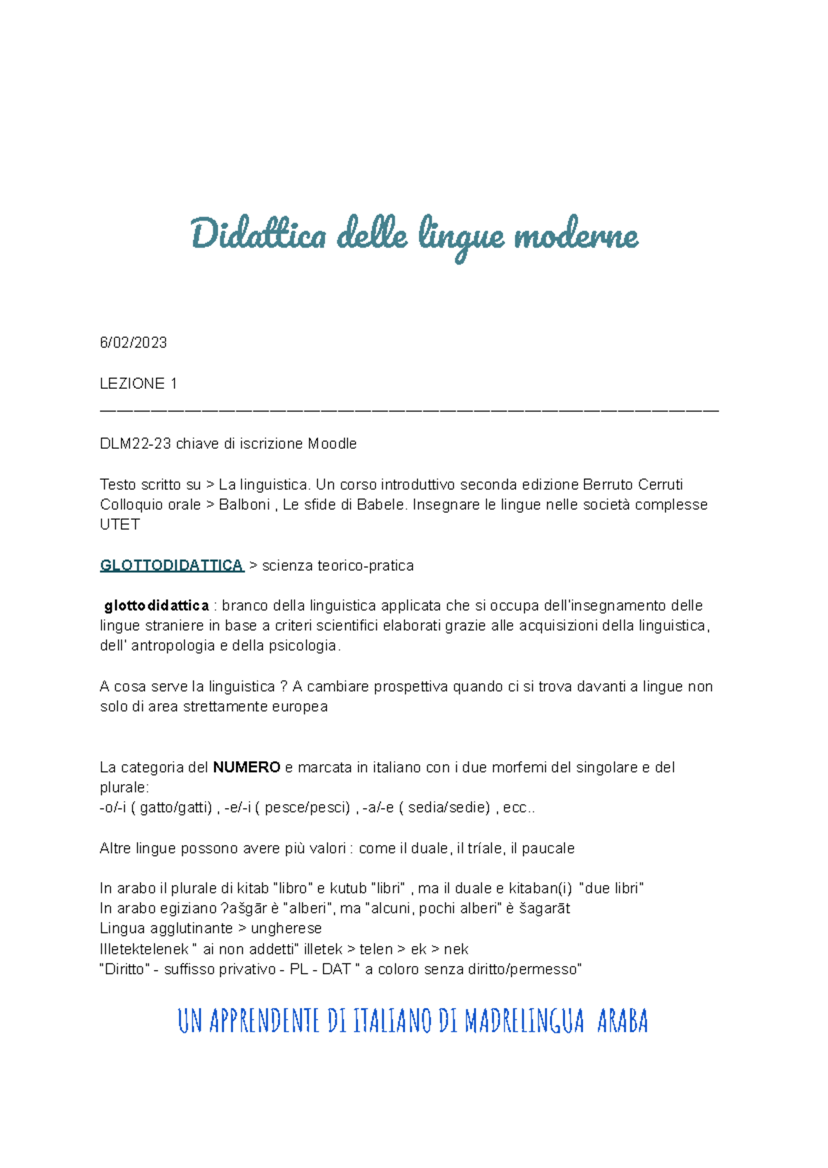 DDLM - Riassunto Didattica delle lingue moderne - Didaic dell lingu ...
