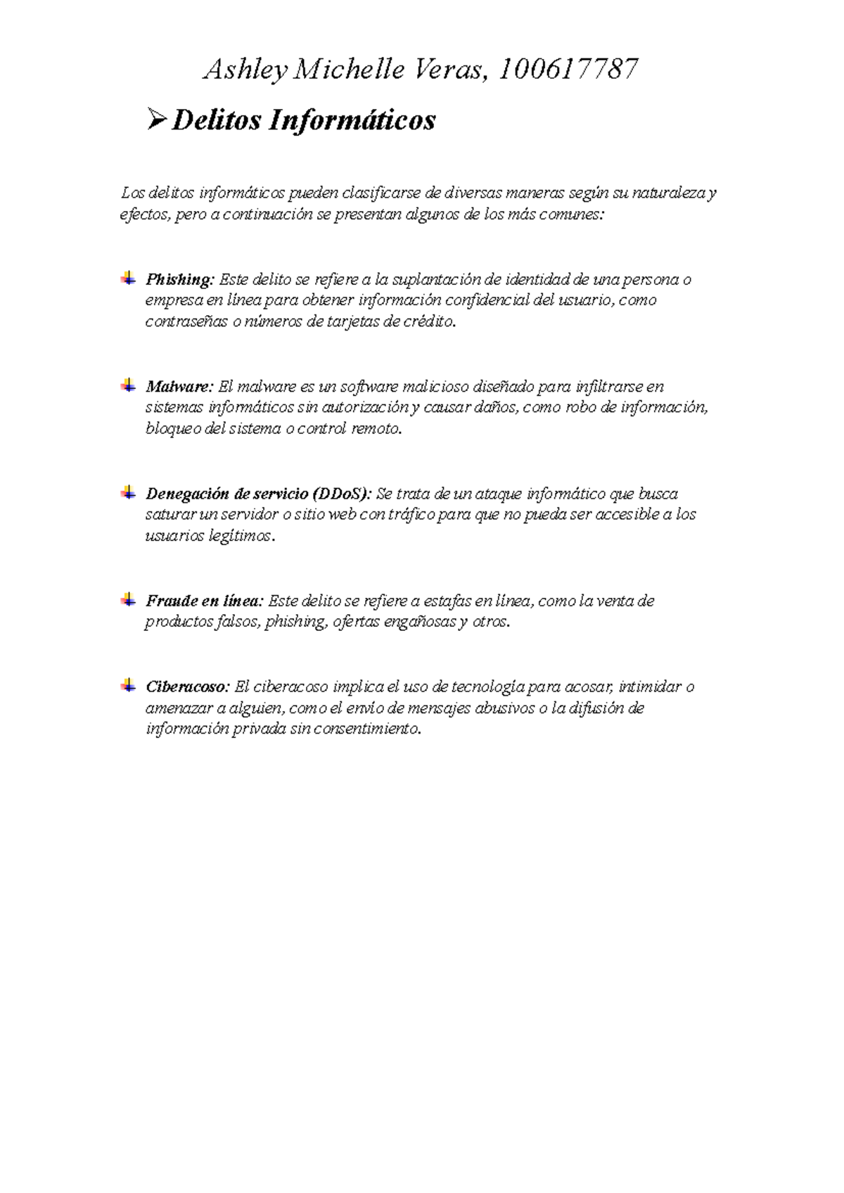 Actividad práctica 6. Delitos Informáticos - Ashley Michelle Veras ...