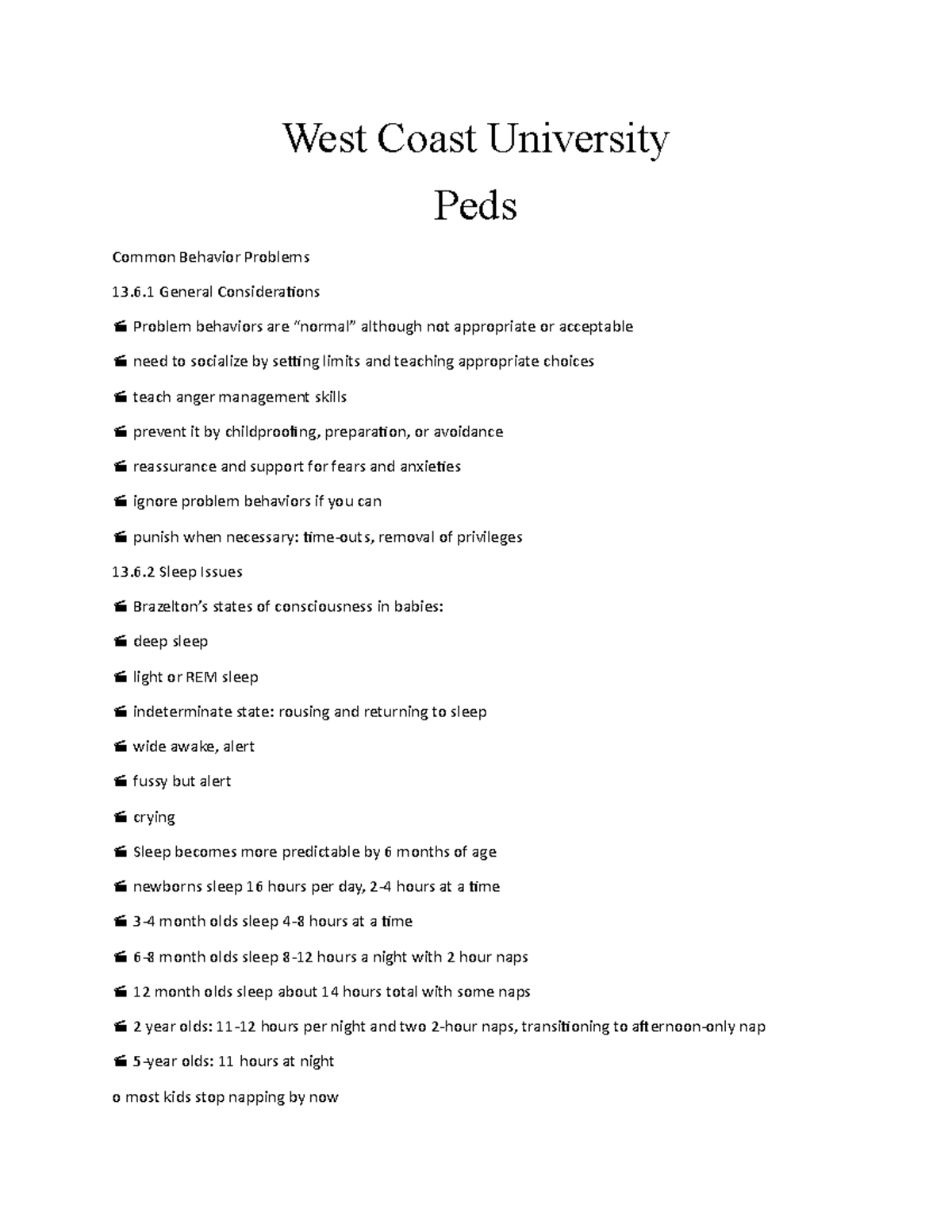 Common Behavior Problems - West Coast University Peds Common Behavior ...