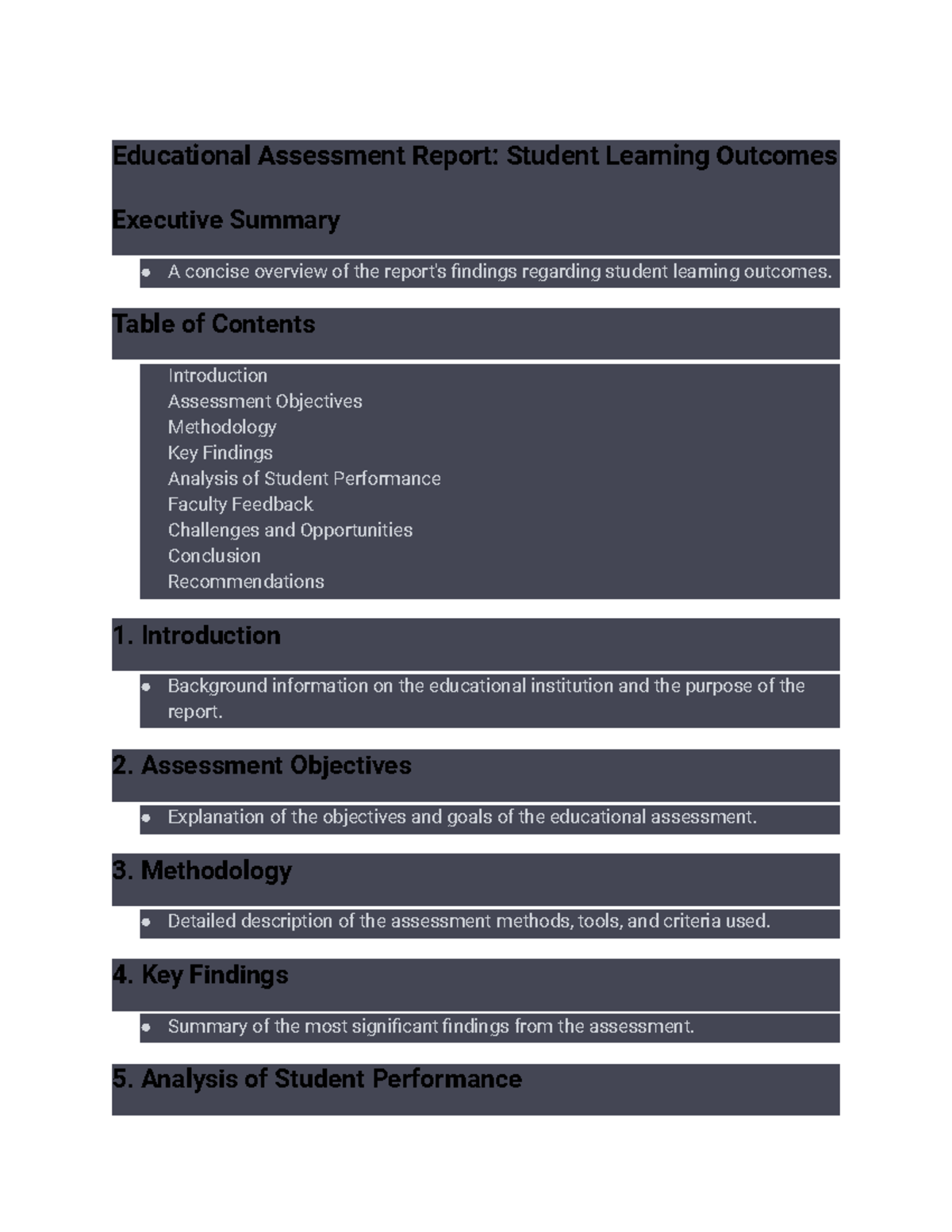 ECN 104 - Report 5 - Educational Assessment Report: Student Learning ...