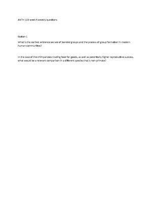 ANTH 123 week 4 weekly report - Consuming enough food to survive but ...