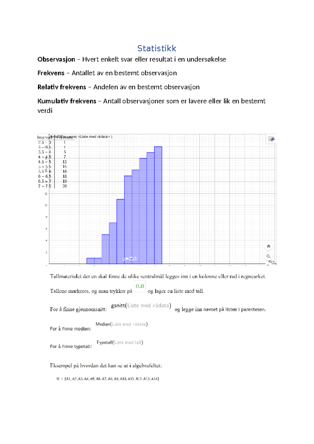 Statistikk - Alt innen statestikk - Statistikk Observasjon – Hvert ...