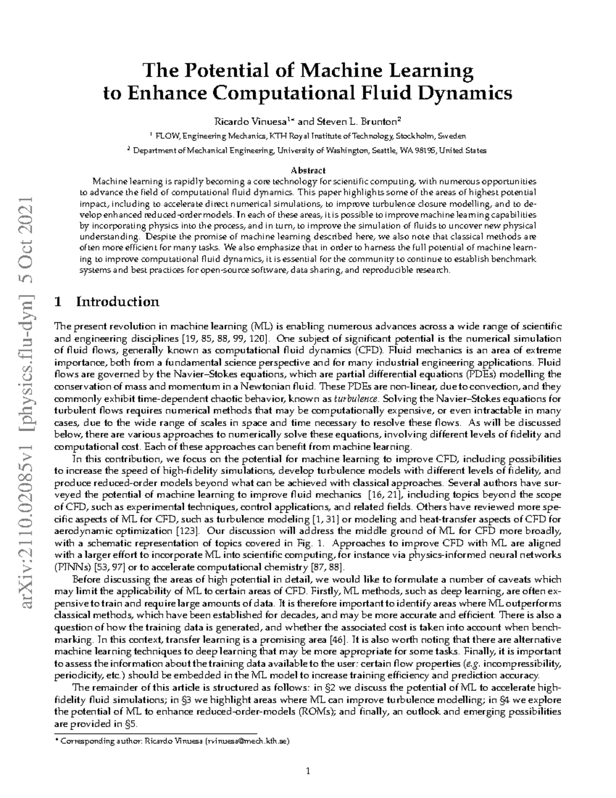 The Potential of Machine Learning - Brunton 2 1 FLOW, Engineering ...