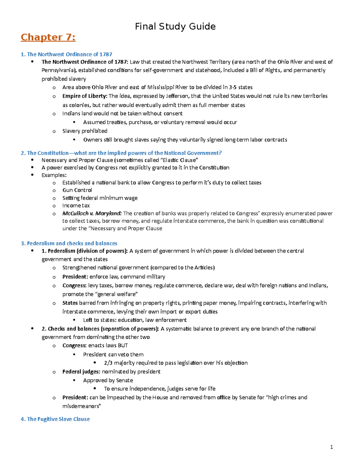 Study Guide Final - Lecture notes Chapters 1-14 - Final Study Guide ...