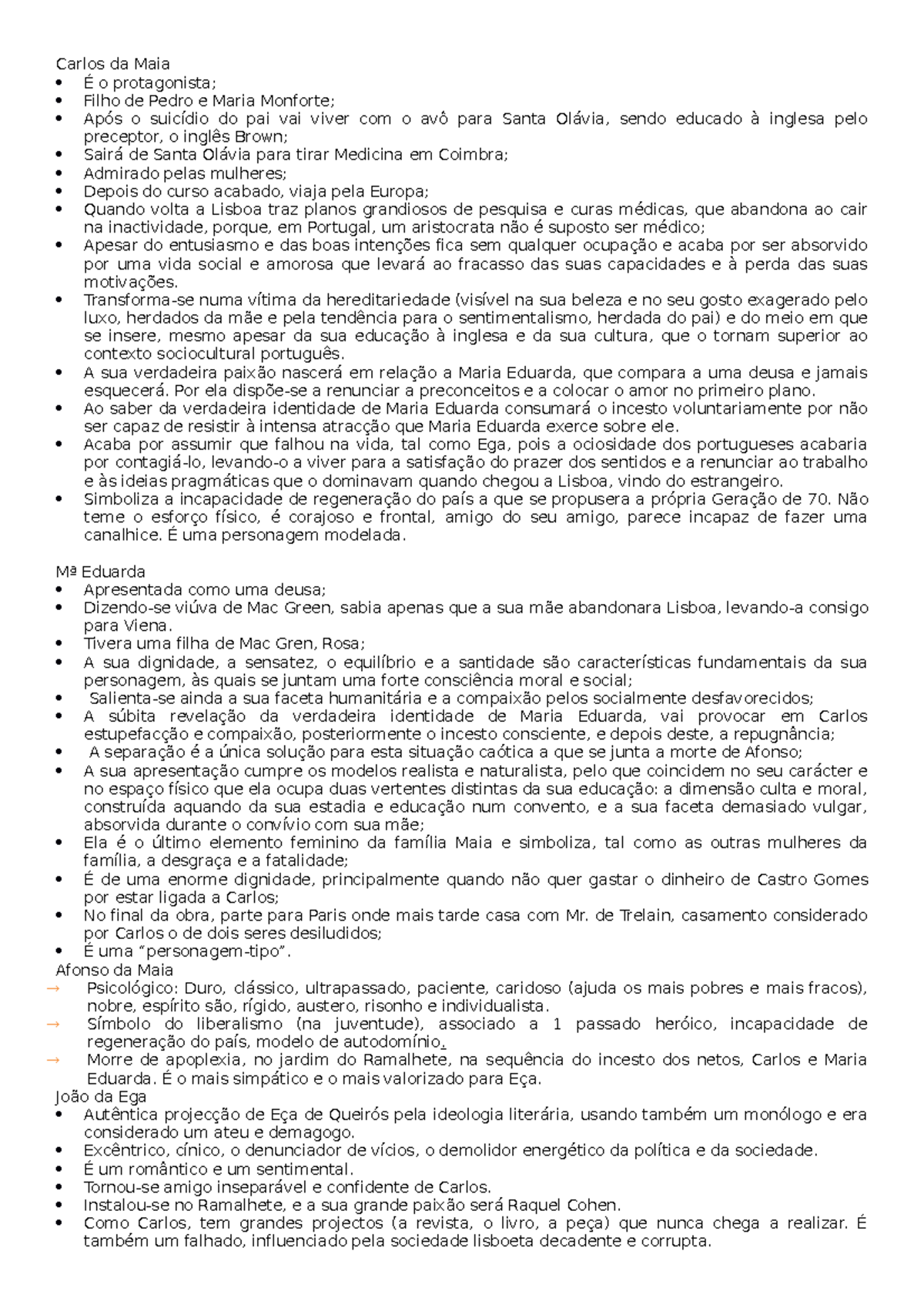 Os maias resumo - Carlos da Maia É o protagonista; Filho de Pedro e ...