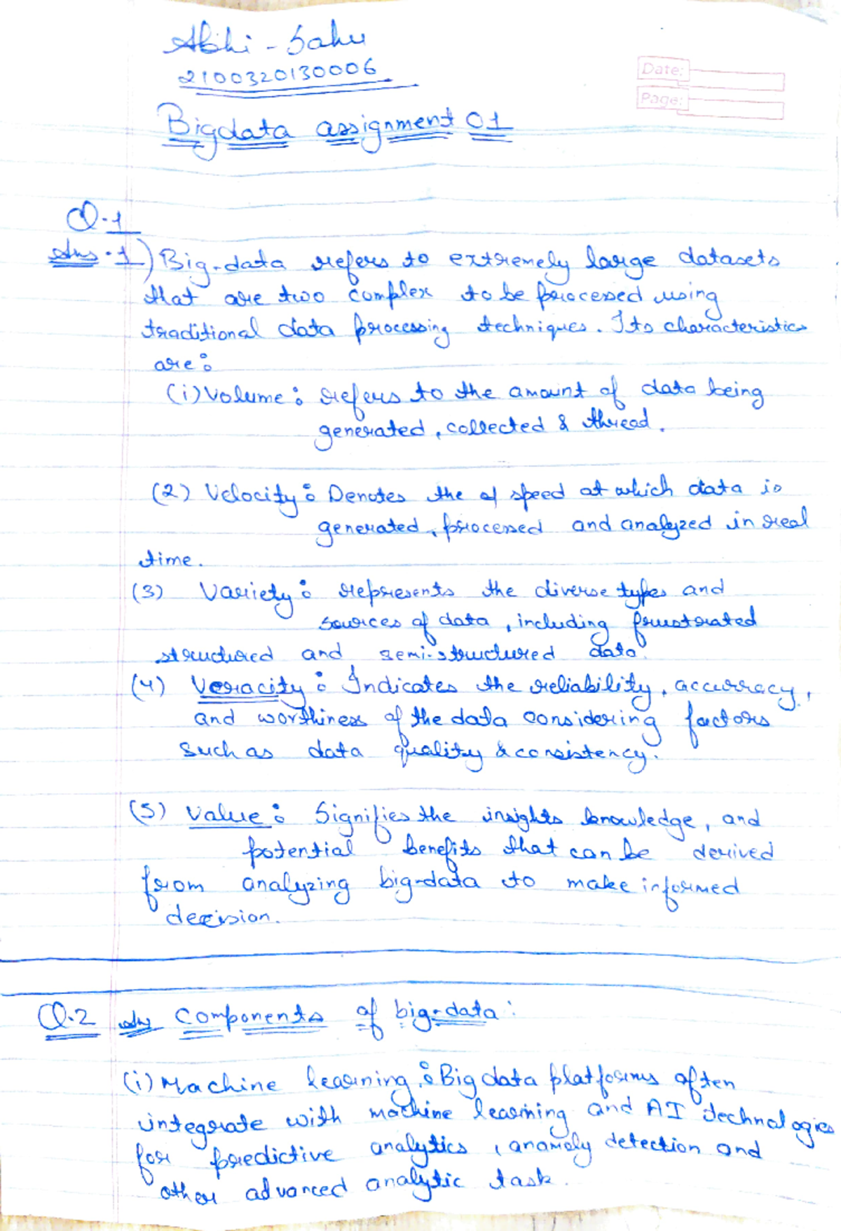 Bigdata assignment 01 - 00?013oo )Biq-data aeles do etsemely oge ...
