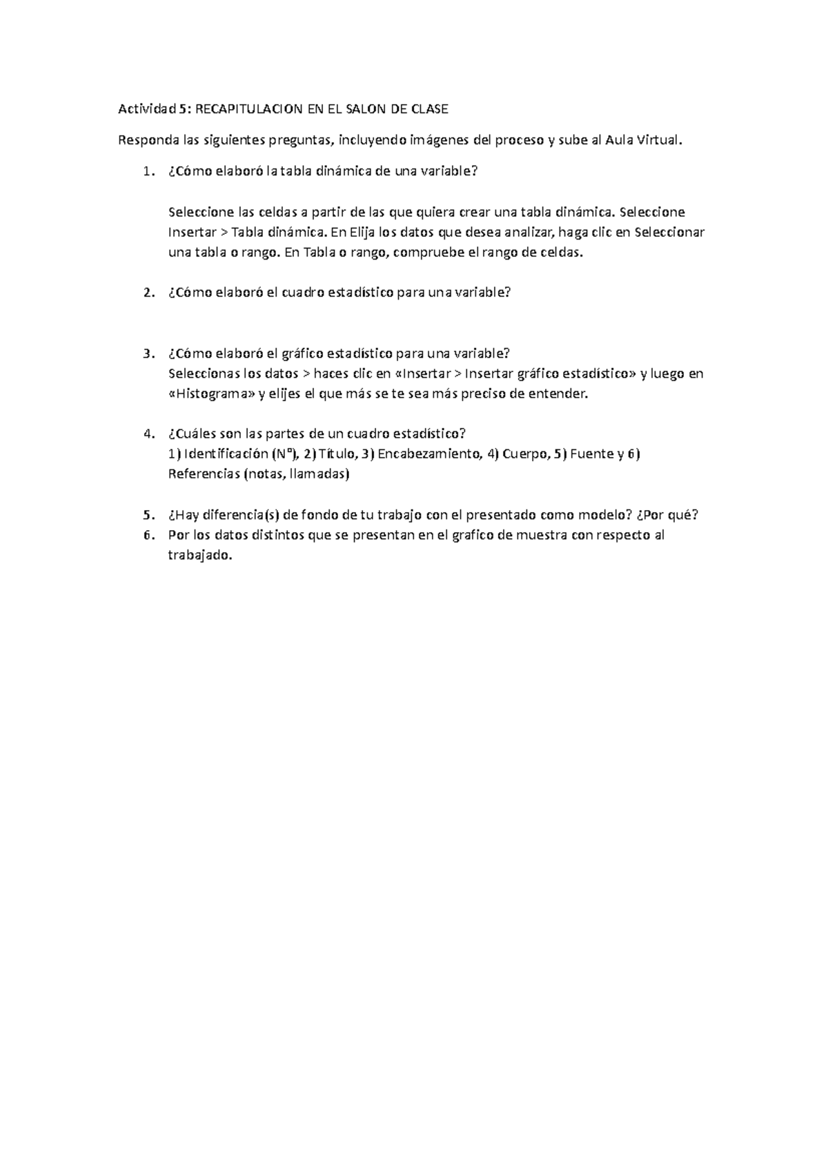 Recapitulacion 1 - Ejemplo - Actividad 5: RECAPITULACION EN EL SALON DE ...