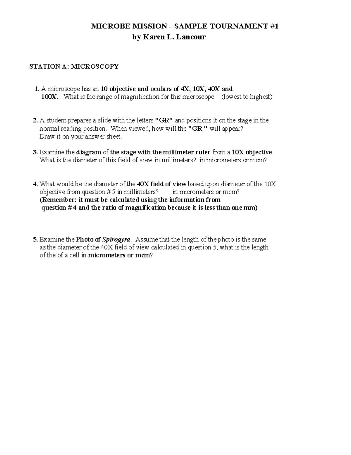 10-17 Microbe Sample 1 - bbbbbbbbbbb - MICROBE MISSION - SAMPLE ...