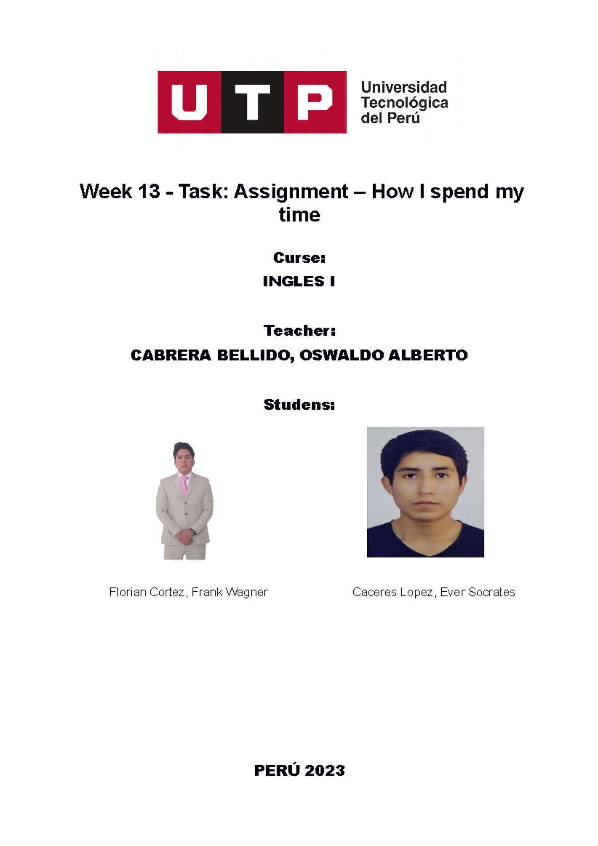 Week 13 - semana 13 - Week 13 - Task: Assignment – How I spend my time ...