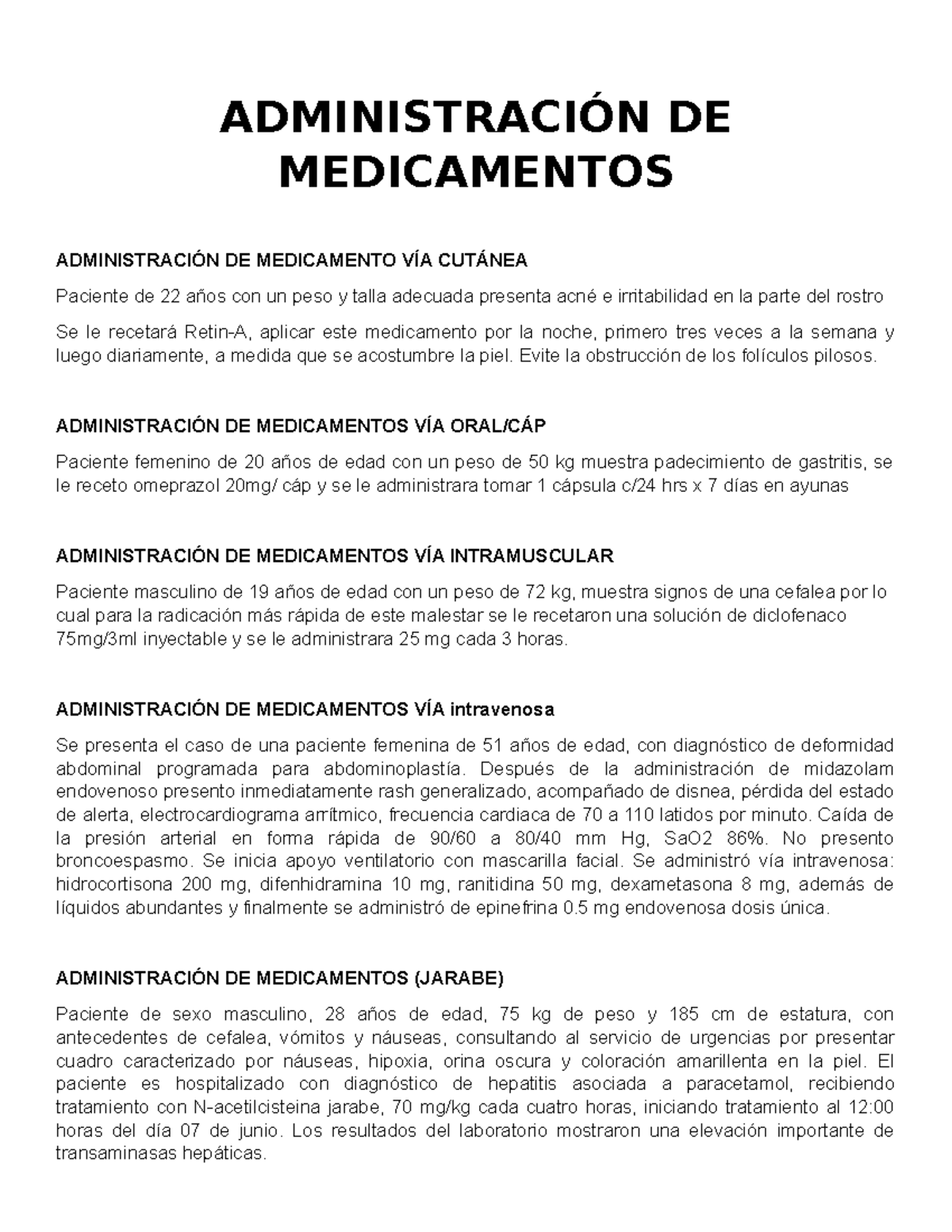 Administración DE Medicamentos - ADMINISTRACIÓN DE MEDICAMENTOS ...