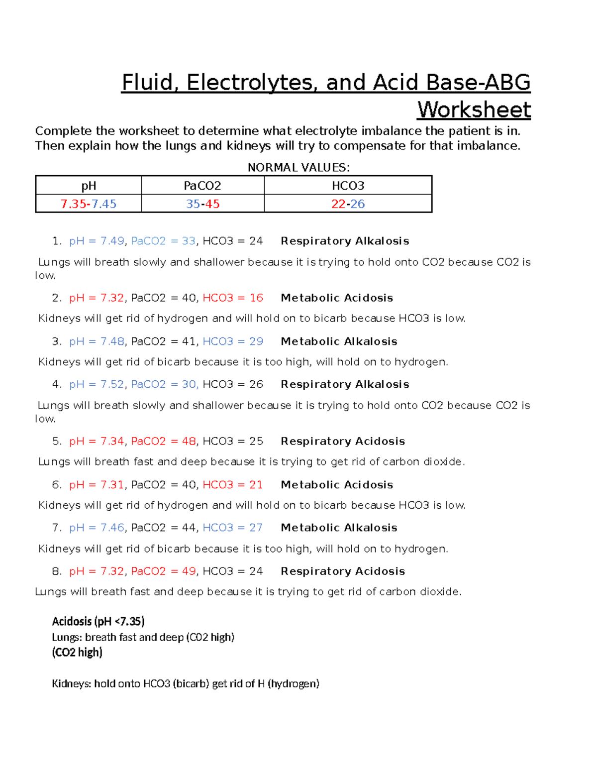 ABG Practice Updated - Fluid, Electrolytes, and Acid Base-ABG Worksheet ...