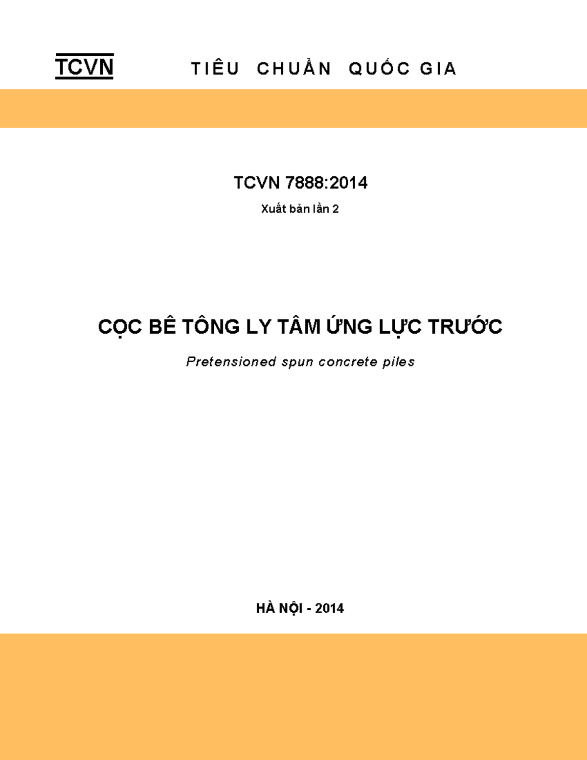 Tcvn 7888 2014 coc be tong ly tam ust - TCVN T I Ê U C H U Ẩ N Q U Ố C G I A TCVN 7888: Xuất bản ...