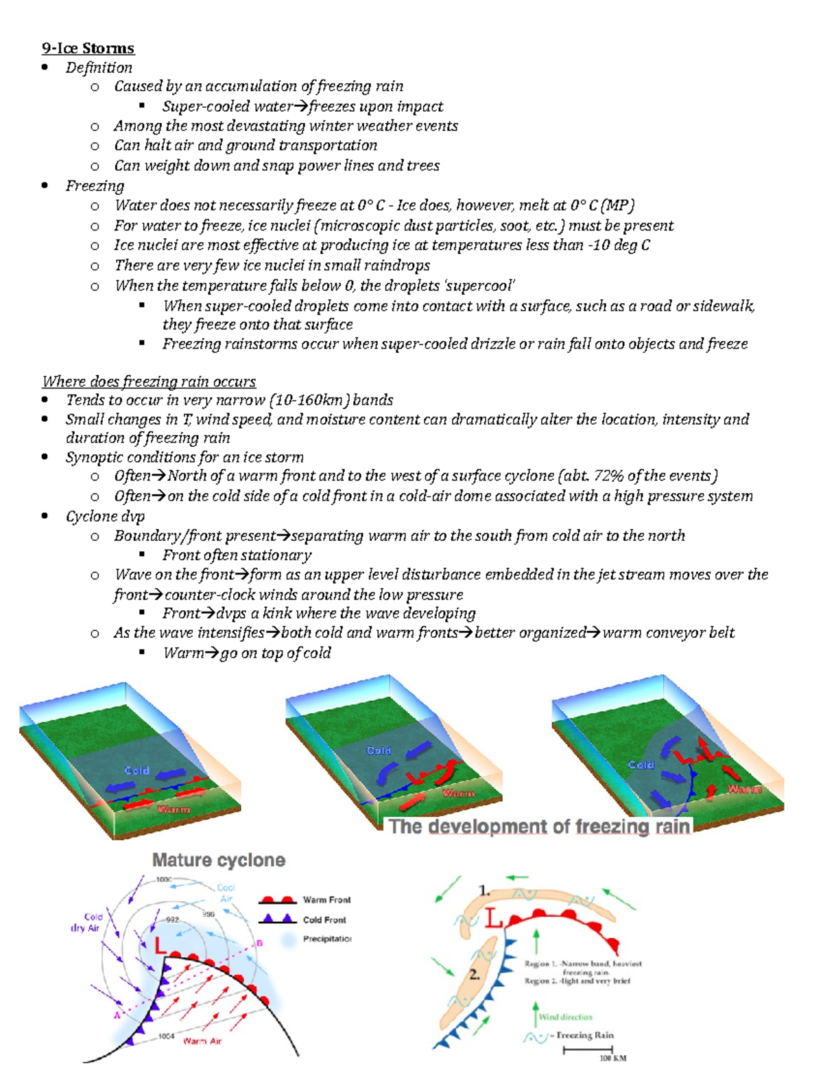 9-Ice Storms - Lecture notes 9 - 9-Ice Storms Definition o Caused by an ...