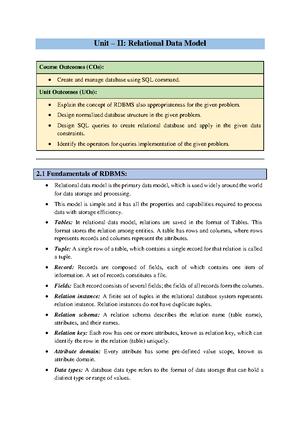 DMS UNIT - 4 - fghfh fgh fdhdf hf tyie ydgf - Unit – IV: PL/SQL ...