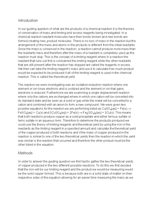 Percent of water in Popcorn - Chem 108 Name: Piddubna Diana Section CM1 ...
