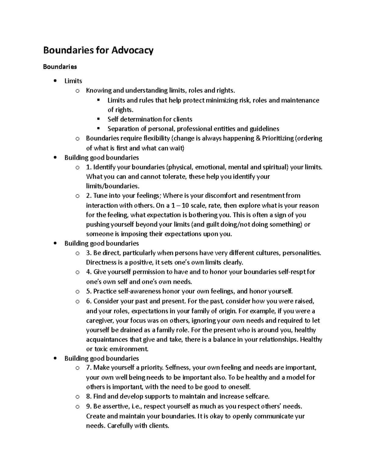 Boundaries For Advocacy Boundaries For Advocacy Boundaries Limits O