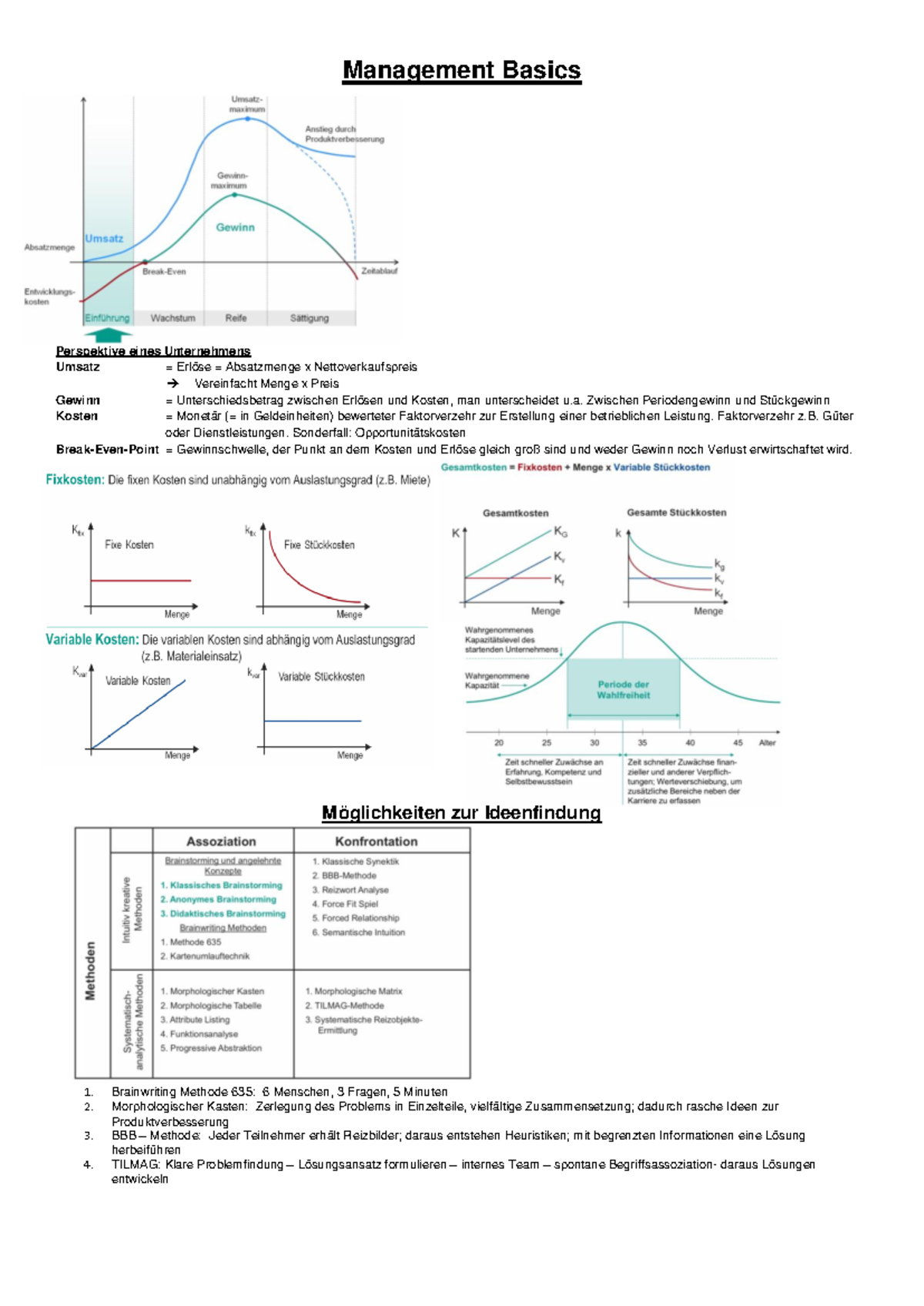 Management Basics Zusammenfassung - Management Basics Perspektive eines ...