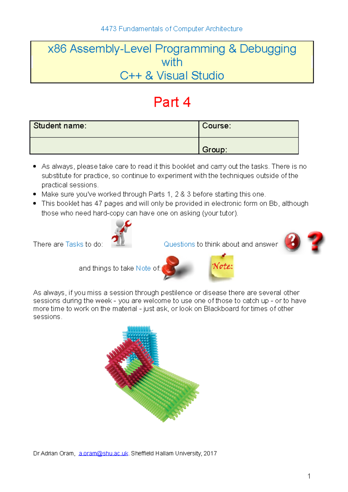 4473 Fo CA PART 4 x86 Assembler Programming with C++ & Visual Studio ...