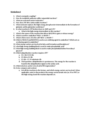 Module 3 sample problems - BIOC311 MODULE 3 SAMPLE PROBLEMS Problem 1 ...