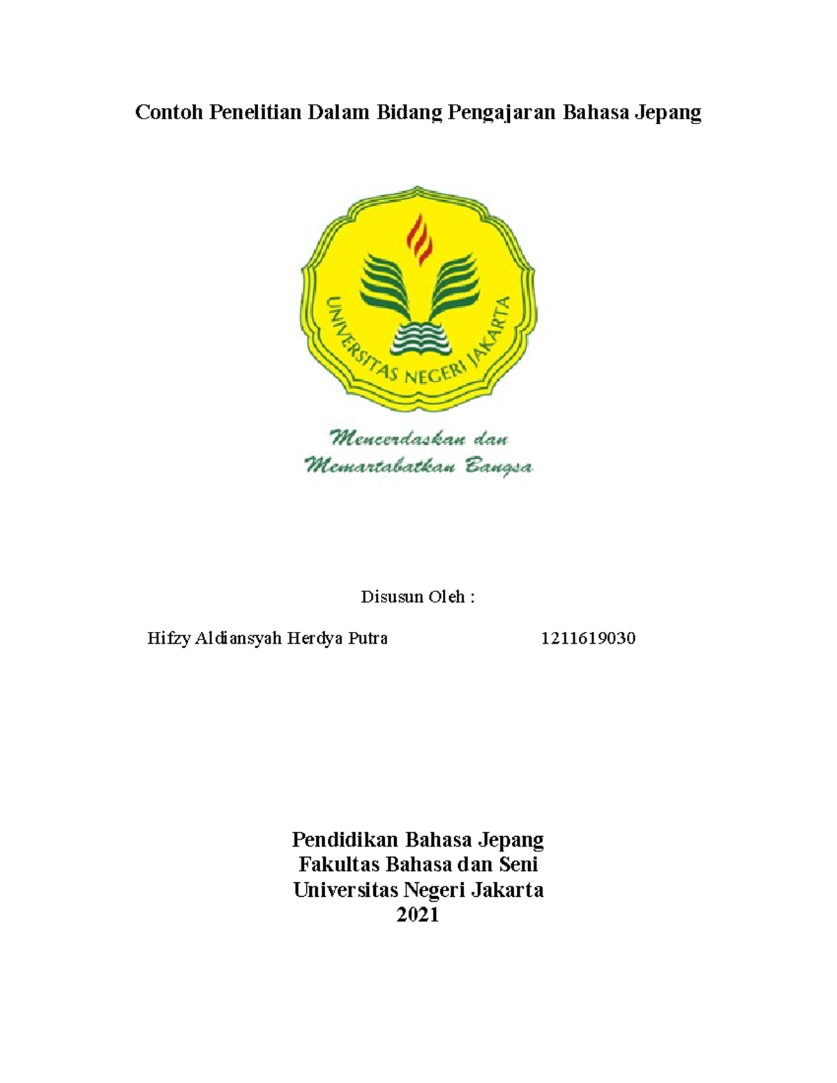Contoh Penelitian Dalam Bidang Pengajaran Bahasa Jepang - Judul ...