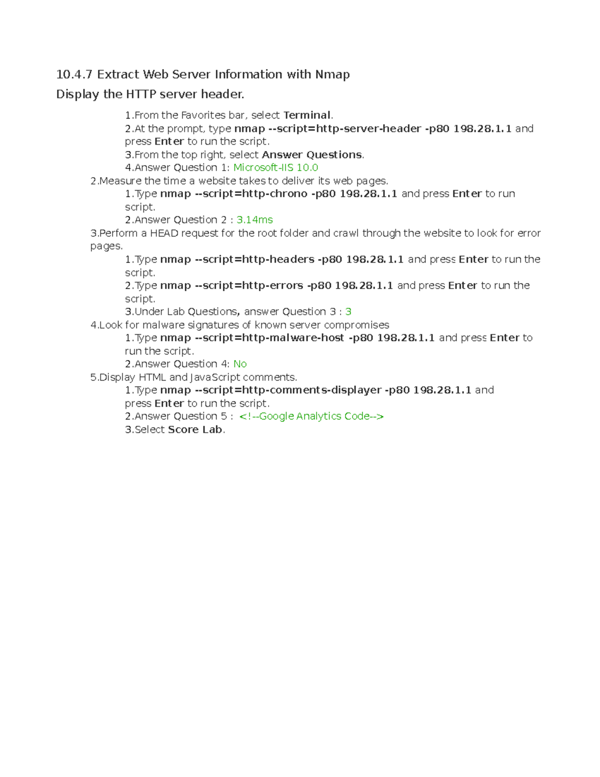 10.4.7 Extract Web Server Information with Nmap - 10.4 Extract Web Server Information with Nmap ...
