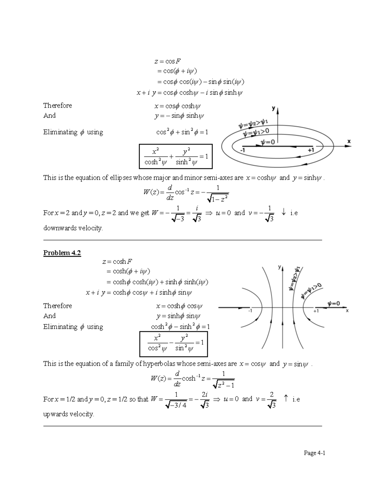2.009 Guided Summary Notes 3 Two Dimensional Flow - Problem 4. z cos F ...