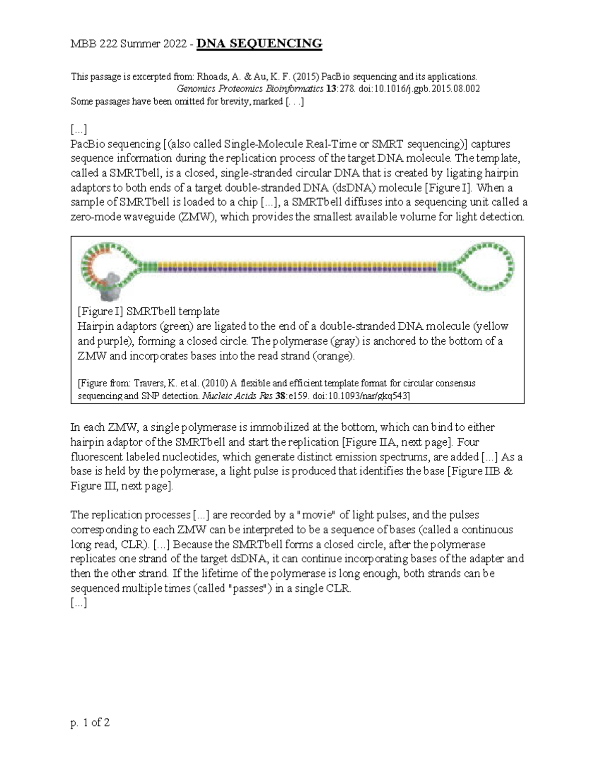 W5-DNAsequencing - Extra lecture material to build on - MBB 222 Summer ...