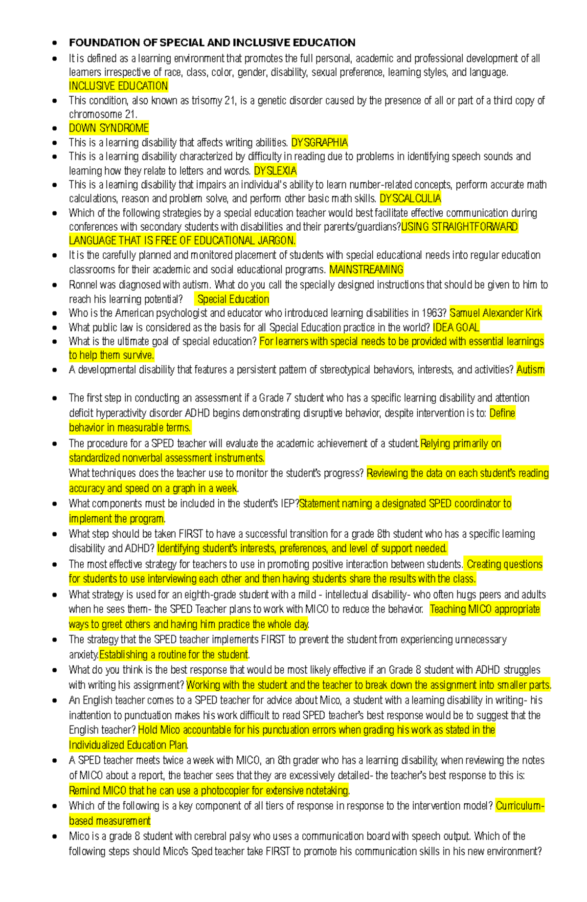CEP-2 - Chapter-TEST- Midterm- Reviewer - • FOUNDATION OF SPECIAL AND ...