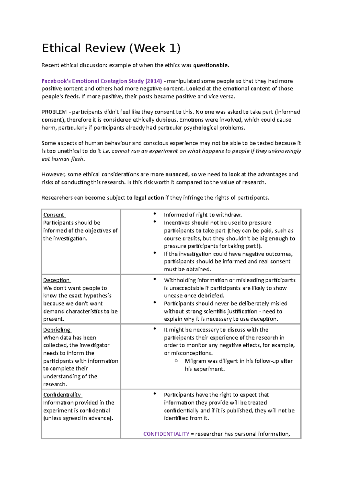 Ethical Review - Quantitative Research Methods Lecture - Ethical Review ...