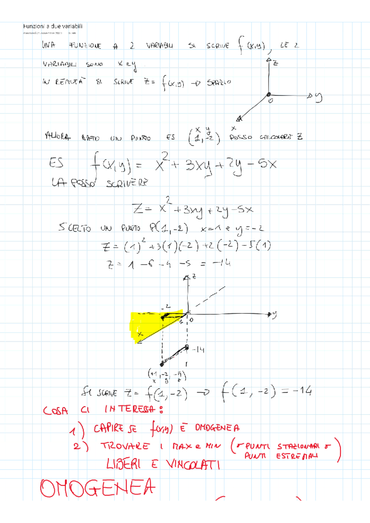 Funzioni a due - Matematica generale - Studocu