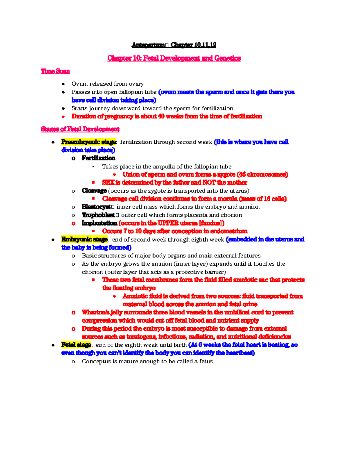 Antepartum Chapter 10-12 - Antepartum฀ Chapter 10,11, Chapter 10: Fetal ...