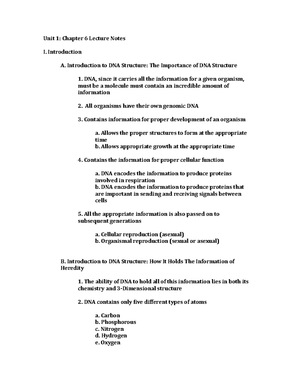Chapter 6 Lecture Notes - Unit 1: Chapter 6 Lecture Notes I ...
