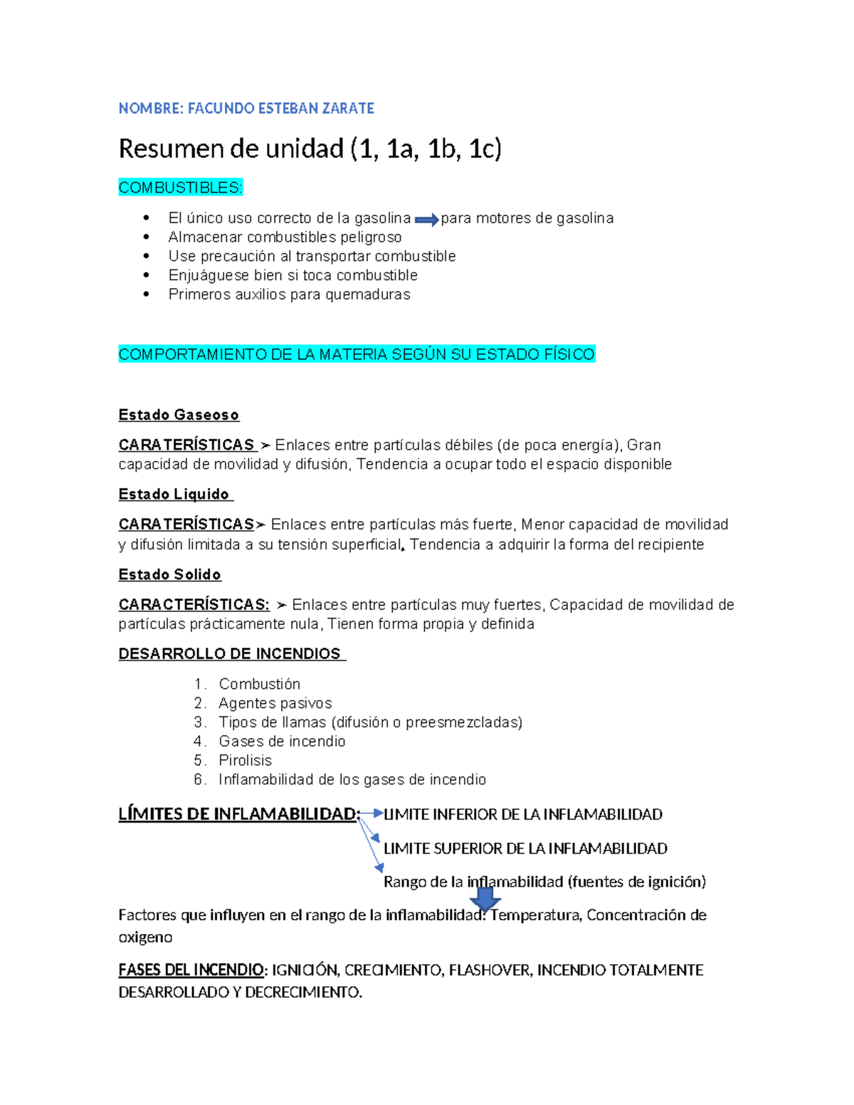 Resumen de unidad (1,1a,1b,1c) - NOMBRE: FACUNDO ESTEBAN ZARATE Resumen ...