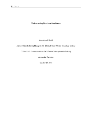 Difficult Situations Assignment - ASSIGNMENT 4 DIFFICULT SITUATION Course Code: COMM ...