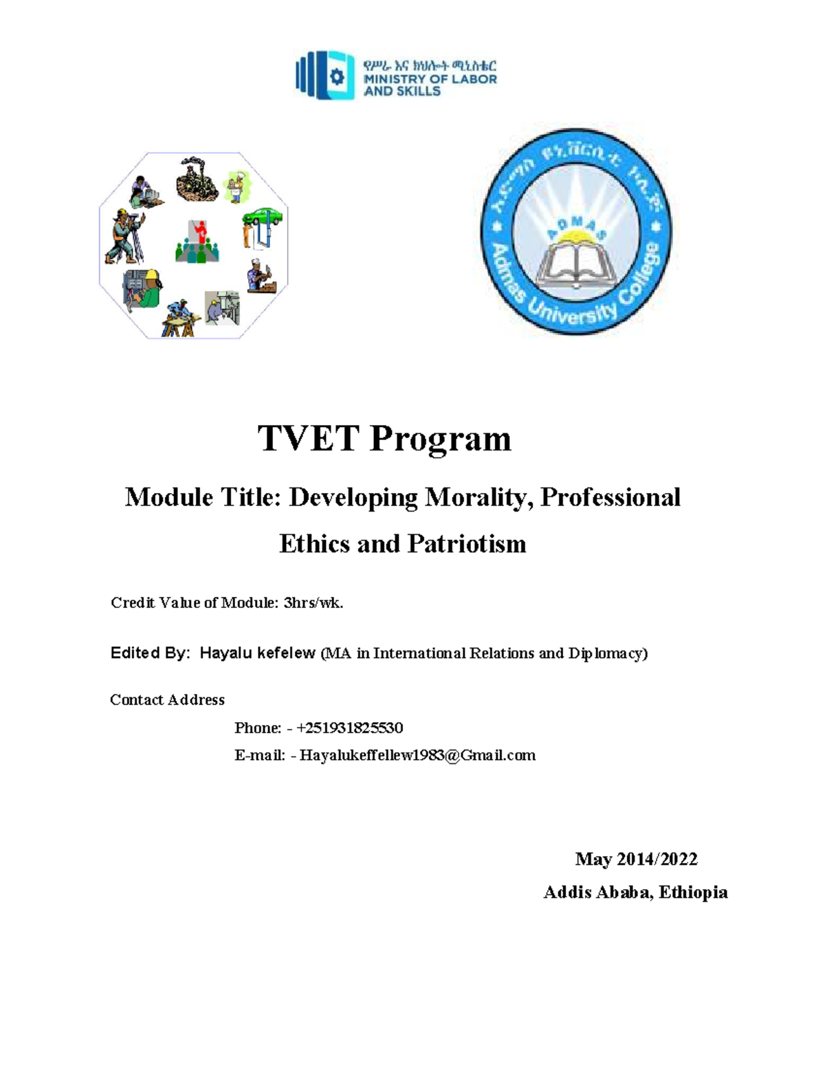 TVET Moduel 1 - Introduction to computer science - TVET Program Module Title: Developing ...